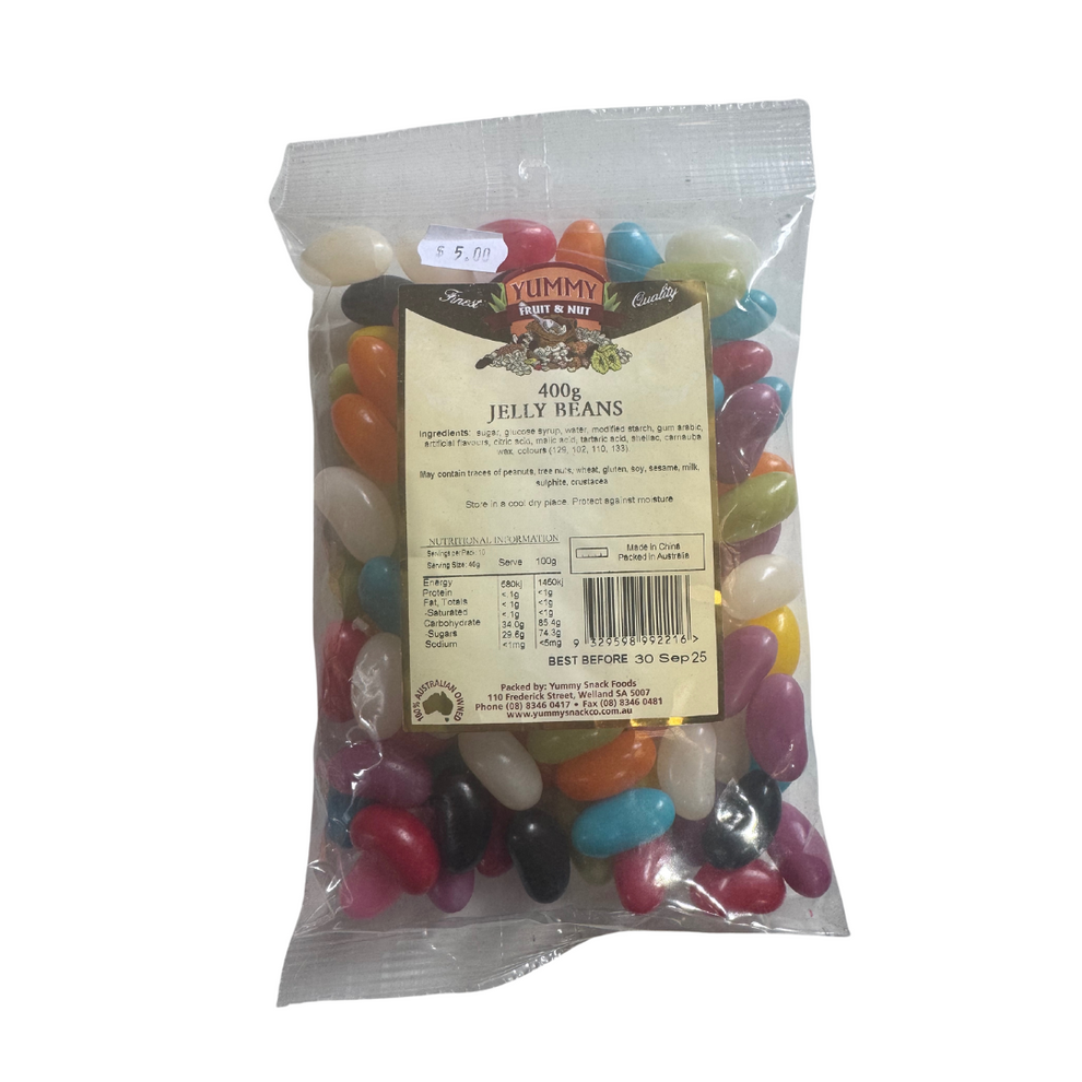 Yummy Jelly Beans 400g BAG – King Cole Direct Fruit Supply